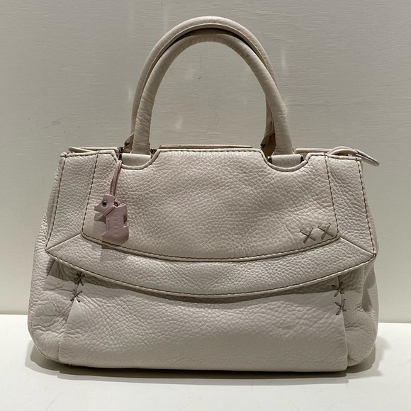 RADLEY LONDON | Bags | Radley London Cream Pebbled Leather Satchel ...